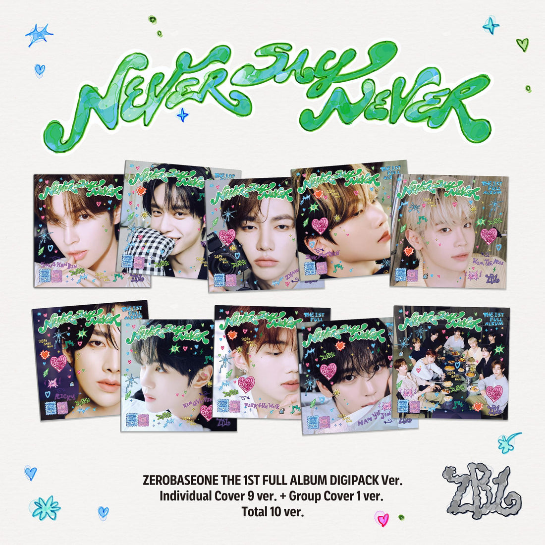 ZEROBASEONE 1ST FULL ALBUM [NEVER SAY NEVER/DIGIPACK VER.] – Kawaii Alley